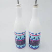 China Custom Ceramic Oil Vinegar Bottle Dispenser 250ml Food Grade for Home Hotel Restaurant for sale