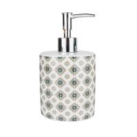 China High End Glossy Porcelain Stoneware Bathroom Accessories Set Soap Dispenser for sale