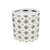 China High End Glossy Porcelain Stoneware Bathroom Accessories Set Soap Dispenser for sale