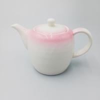 China Red Glaze Gradual Change Japanese Ceramic Teapot 500ml with Lid and Spout OEM Custom for sale