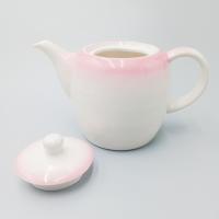 China Red Glaze Gradual Change Japanese Ceramic Teapot 500ml with Lid and Spout OEM Custom for sale