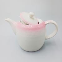 China Red Glaze Gradual Change Japanese Ceramic Teapot 500ml with Lid and Spout OEM Custom for sale