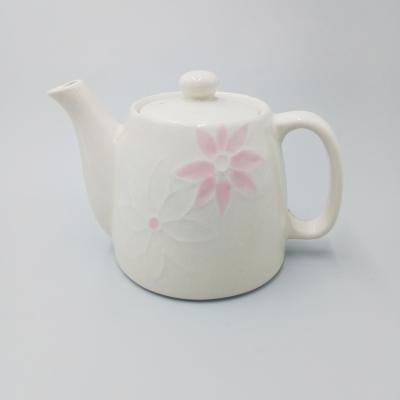 China Hand Painted Glazed Earthenware Teapot 1000pcs MOQ Custom Size OEM Food Safe for sale