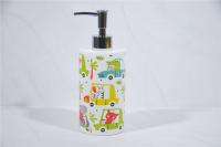 China Custom Decal Glaze Ceramic Bathroom Accessories Set 4 Piece Food Grade for sale