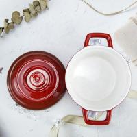 China Single Servings Mini Casserole Pot Soup Bowl Ceramic Cocotte With Lid for sale