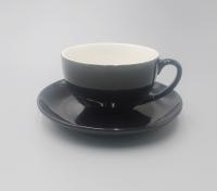 China Custom Ceramic Coffee Cup Set with Saucer OEM 1000 Sets MOQ Microwave Safe for sale