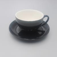 China Custom Ceramic Coffee Cup Set with Saucer OEM 1000 Sets MOQ Microwave Safe for sale