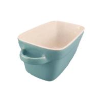 China Classic Green Ceramic Deep Baking Tray Nordic Style Nontoxic for sale