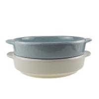 China Customizable Ceramic Round Baking Pan 10 Inch Oven Safe Dishwasher Microwave for sale