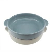 China Customizable Ceramic Round Baking Pan 10 Inch Oven Safe Dishwasher Microwave for sale