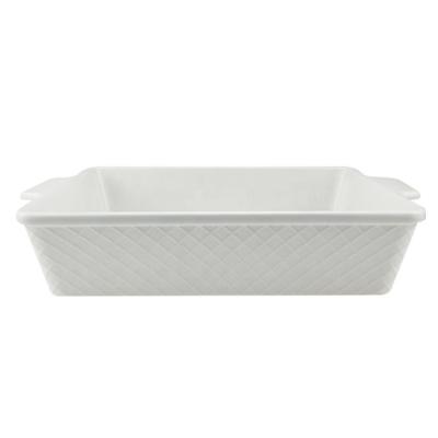 China Customized White Ceramic Ramekin Bakeware Set 1000pcs MOQ Microwave Dishwasher Safe for sale