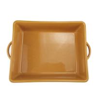 China Nordic Yellow Ceramic Baking Dish Stoneware Large Size for sale