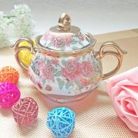 China Custom Hand Painted Gold Rim Ceramic Coffee Cups Water Pot Set 1000 MOQ for sale
