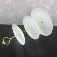 China European White Glazed Ceramic Fruit Plate Three Layer Multi Tier Serving Tray Custom Size for sale
