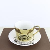 China Mirror Reflection European Coffee Cup And Saucer Set Creative Electroplating for sale