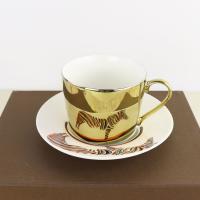 China Mirror Reflection European Coffee Cup And Saucer Set Creative Electroplating for sale