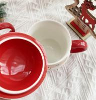 China 3d Christmas Ceramic Coffee Mug Round Shaped For Restaurant for sale
