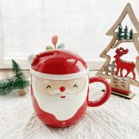 China 3d Christmas Ceramic Coffee Mug Round Shaped For Restaurant for sale