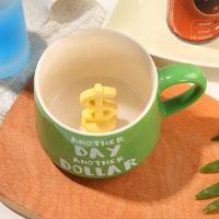 China Creative Ceramic Glaze Coffee Mug 3D Relief Animal Ceramic Cups for sale