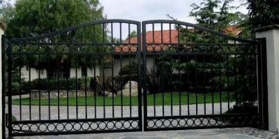 China Anodizing Waterproof Galvanized Villa Wrought Iron Gate for sale