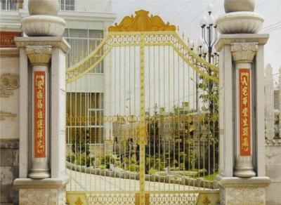 China School / Villa Courtyard Cast Iron Door Anti Rust Coating Eco Friendly for sale