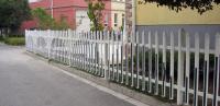 China Outdoor / Indoor Wrought Iron Railing Courtyard Fence Black Finish Painting for sale