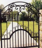 China House Outdoor Wrought Iron Security Gates Hot Dip Galvanized Processing for sale