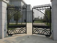 China Residential / Parks Wrought Iron Doors Swing Open Style Anti Rust Coating for sale