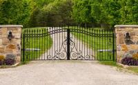 China Custom Design Wrought Iron Fence Gate Waterproof Environmentally Friendly for sale