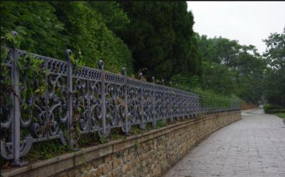 China Anti Rust PVC Coating 6x6 Galvanized Cast Iron Fence for sale