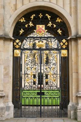 China Swing Wrought Iron Electric Gates Powder Coated With ISO14001 Certified for sale