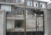 China Courtyard Decorative Wrought Iron Gates Heat Treated Automatic / Manual Opening for sale