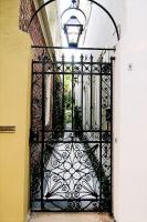 China Waterproof Wrought Morden Iron Gate Hot Dipped Galvanized Surface Finish for sale