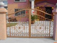 China Garden Prefabricated Wrought Iron Fence Panels 6x6 Corrosion Resistance for sale