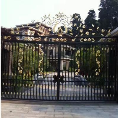 China Heat Treated Wrought Courtyard Iron Gates For Garden School Home Courtyard for sale
