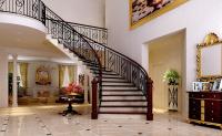China Powder Coated Cast Iron Stair Railing Handrail Fittings European art design for sale