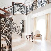 China Deck/balcony/stair railing, wrought iron fence, cast iron railing,outdoor iron railing for sale
