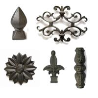 China Forged Wrought Iron Ornaments Corrosion Resistance , Fence Cast Iron Items for sale