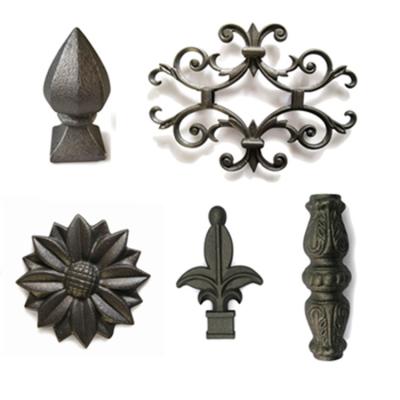 China Forged Wrought Iron Ornaments Corrosion Resistance , Fence Cast Iron Items for sale
