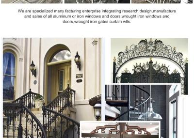 China Swing Courtyard Iron Gates Hot-Dipped Galvanized Surface Beautiful Elegance for sale