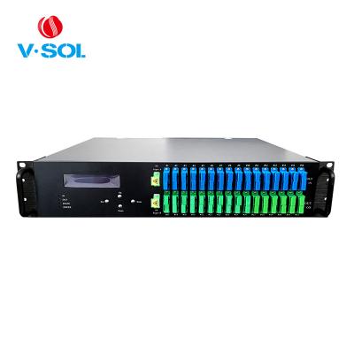 China 32 Port 1550nm Fiber Optic Transmitter FWDM EMS / SNMP Management for sale