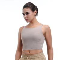 China Breathable Ladies' Seamless Sports Bra Open Back For Sensitive Skin for sale
