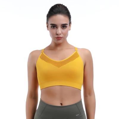 China Yoga Sports Bra Seamless Racerback & Adjustable Straps For Comfort for sale