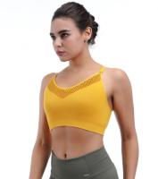 China Yoga Sports Bra Seamless Racerback & Adjustable Straps For Comfort for sale