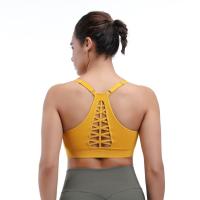 China Yoga Sports Bra Seamless Racerback & Adjustable Straps For Comfort for sale