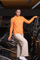 China Quarter Zip With Mock Neck Performance Long Sleeve Loose Fit Moisture Wicking for sale