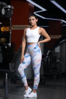 China Festival Yoga Pants Glitter Tie-Dye Boho-Chic For Music And Yoga Retreats for sale