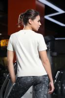 China Seamless Workout Short Sleeve Chafe Free 4-Way Stretch For Yoga And Pilates for sale