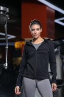 China Full Zip Performance Long Sleeve Hoodie Moisture Wicking Regular Fit for sale