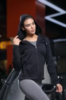 China Full Zip Performance Long Sleeve Hoodie Moisture Wicking Regular Fit for sale